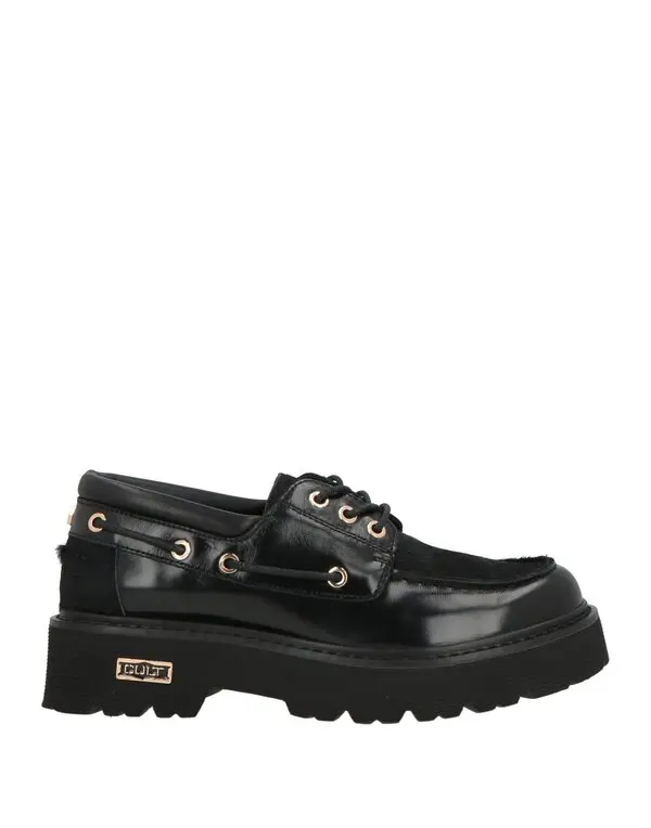 CULT Lace-up Leather Shoes With Calf Hair Accents