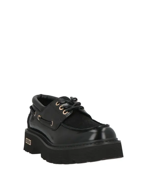 CULT Lace-up Leather Shoes With Calf Hair Accents
