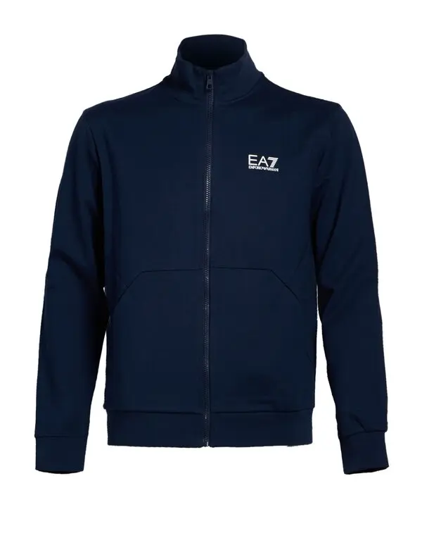 EA7 French Terry Tracksuit Jacket - Navy