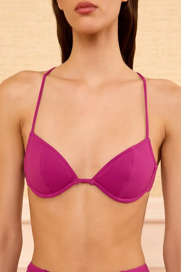 Ulla Johnson Floria Tie Bikini Top - Plum