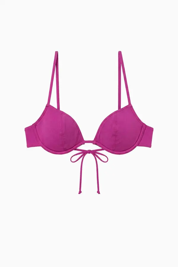 Ulla Johnson Floria Tie Bikini Top - Plum