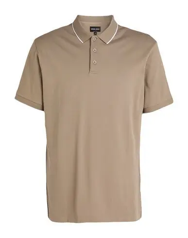 Giorgio Armani Polo Shirt Light Brown Size Cotton - Beige