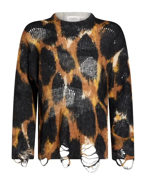 LANEUS Sweater Size Alpaca Wool, Polyamide