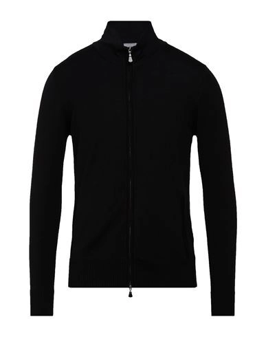 Alpha Studio Midnight Merino Wool Zip-up Cardigan - Black