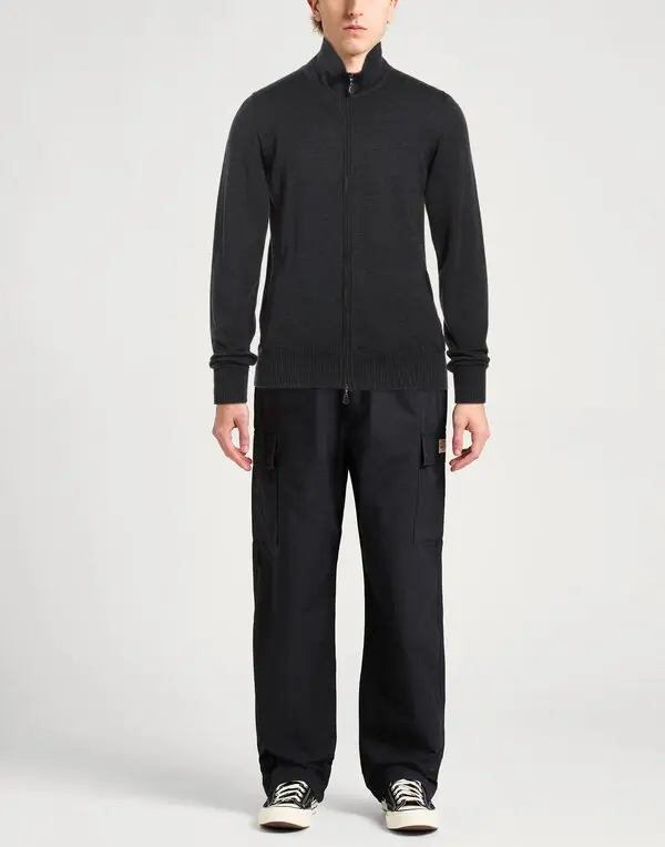 Alpha Studio Cardigan Midnight Size Merino Wool - Grey