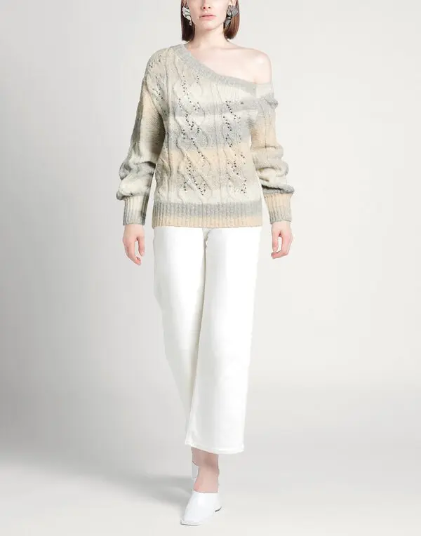 NO SECRETS Striped Sequined Sweater