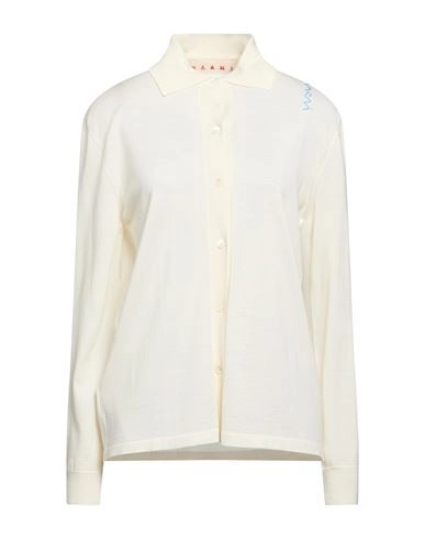 Marni Virgin Wool And Silk Blend Shirt - Ivory