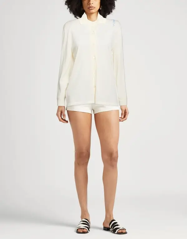 Marni Virgin Wool And Silk Embroidered Shirt