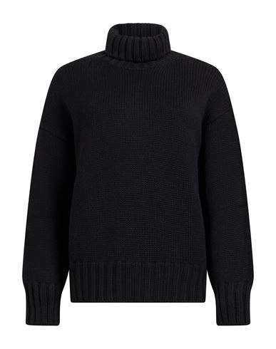 ARAGONA Wool Turtleneck - Black
