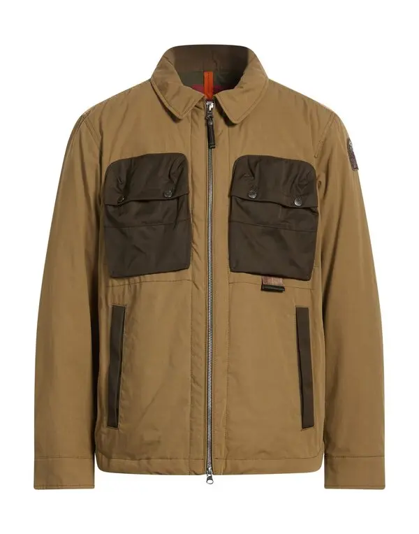 PARAJUMPERS Jacket Khaki Size Cotton