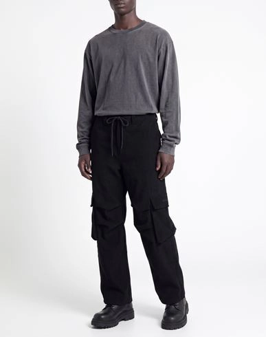 DISCLAIMER Polyester Cargo Pants With Belt Loops - Black