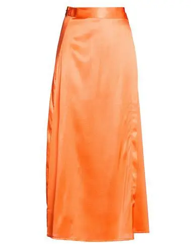 ROBERTO COLLINA Maxi Skirt Size Silk, Elastane - Orange