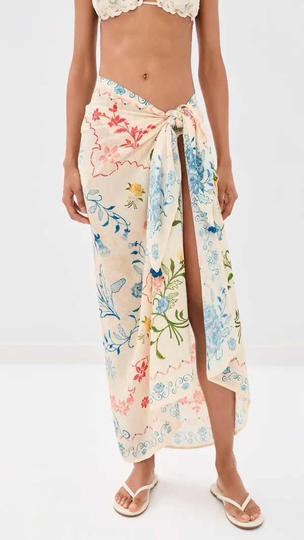 Agua Bendita Marine Bleu Sarong Skirt