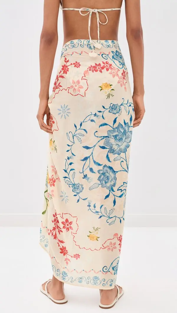 Agua Bendita Marine Bleu Sarong Skirt