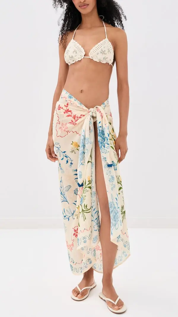Agua Bendita Marine Bleu Sarong Skirt