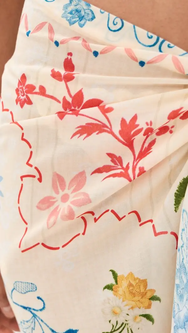 Agua Bendita Marine Bleu Sarong Skirt