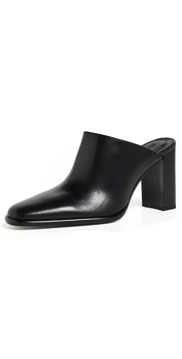 Simkhai Carolyn Leather Mules - Black