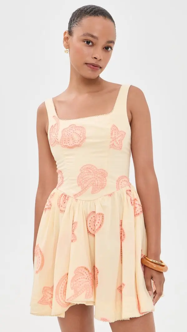 Agua Bendita Amonita Eyelet Mini Dress