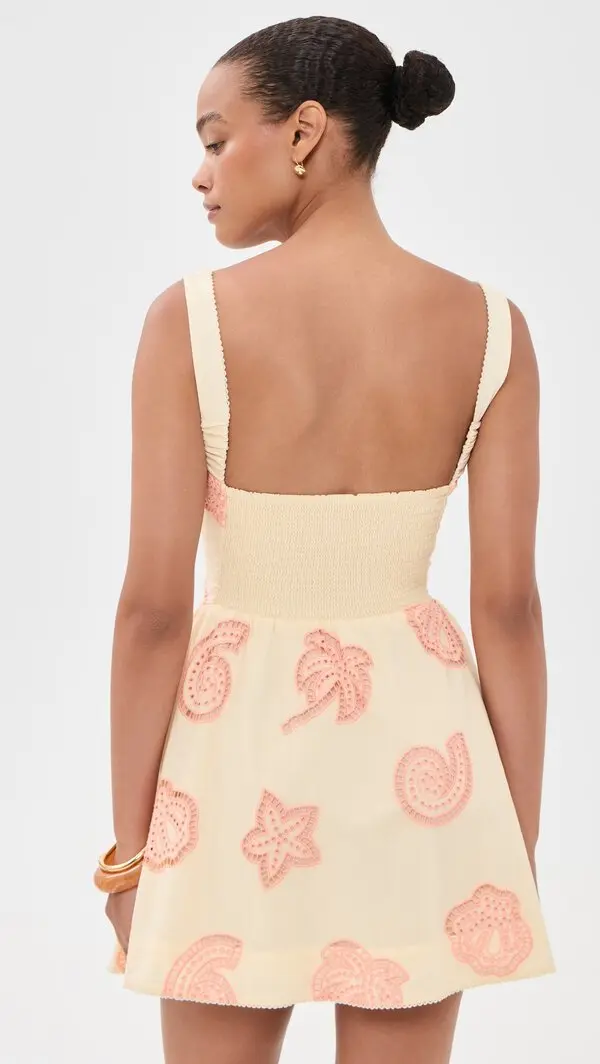 Agua Bendita Amonita Eyelet Mini Dress