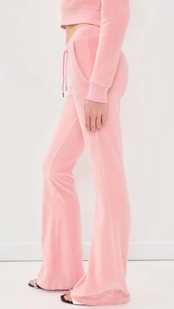 SPORTY & RICH Juicy Script Velour Sweatpants
