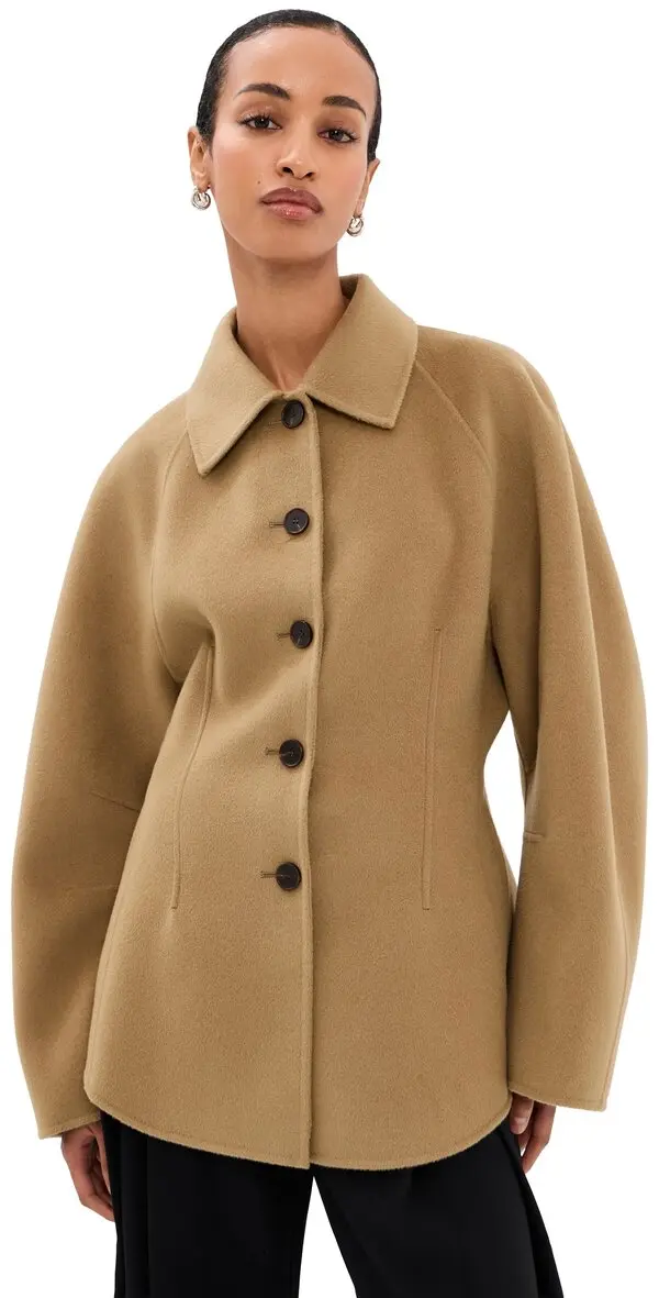 RÓHE Double-faced Sculptural Jacket - Camel