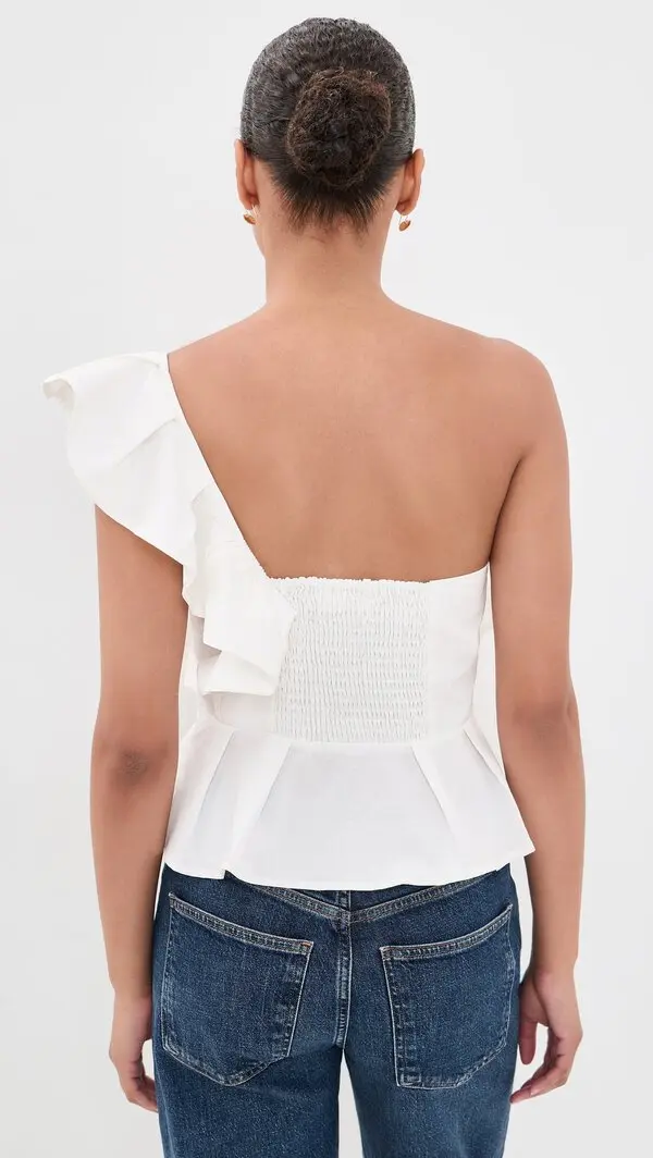 English Factory Shoulder Ruffle Top