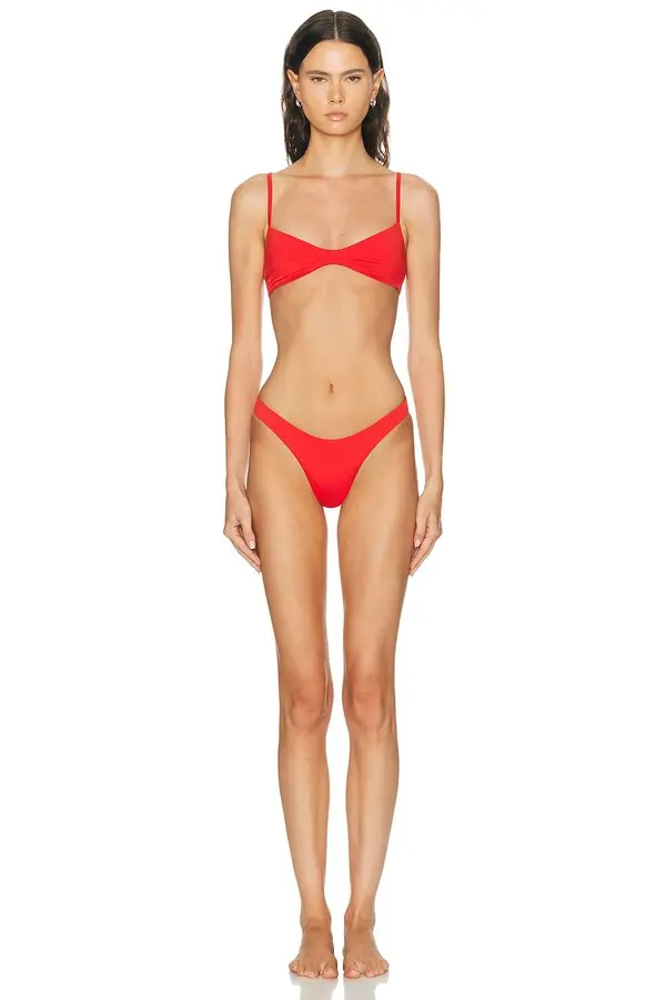 HAIGHT. Adjustable Monica Bikini Top In Red