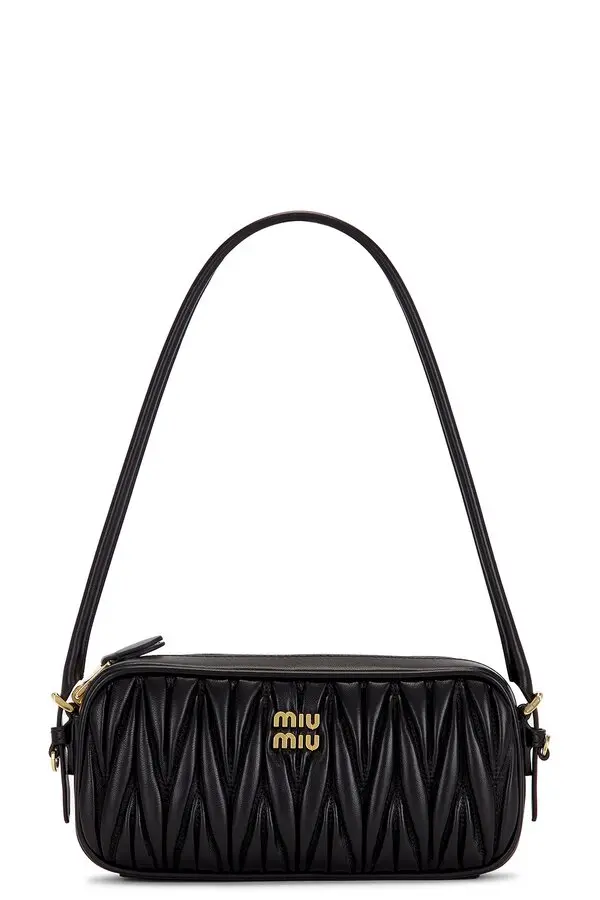 Miu Miu Matelassé Shoulder Bag - Nero