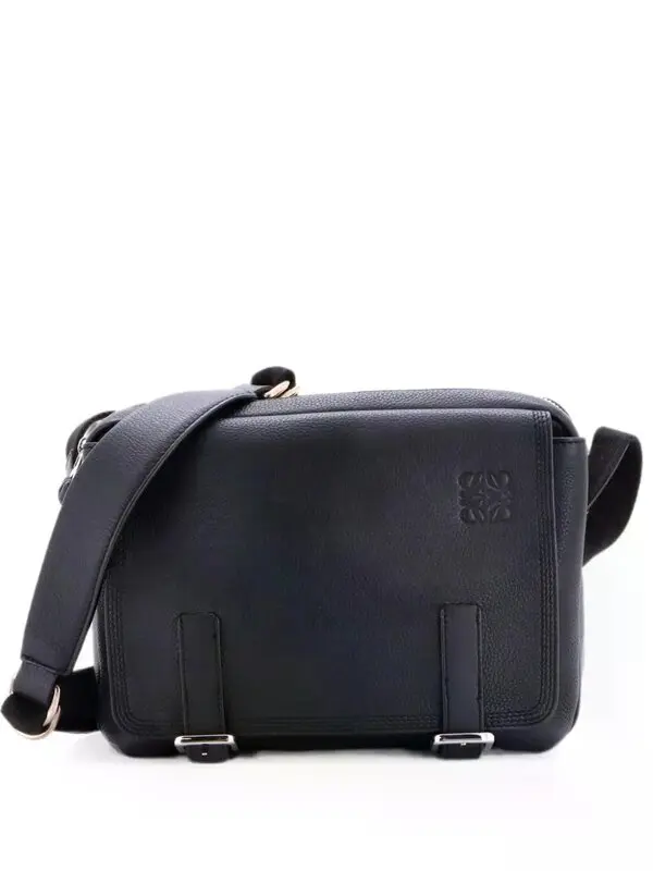 Loewe Military Messenger Bag Leather Xs Crossbody Bag - Black