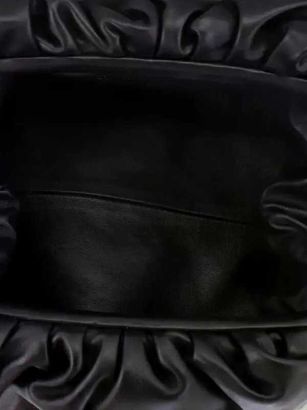 Bottega Veneta The Pouch Leather Clutch Bag - Black
