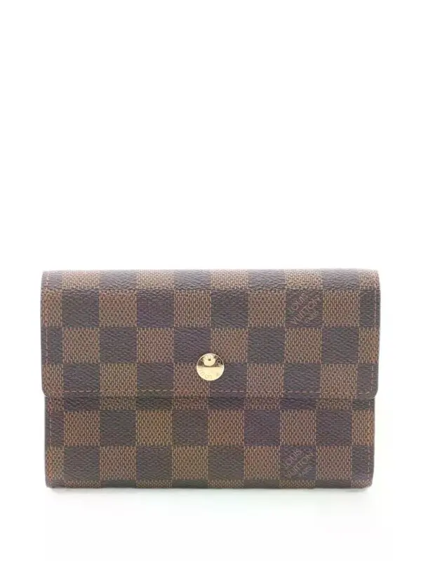 LOUIS VUITTON 2009 Portefeuille Alexandra Damier Ebene Wallet - Brown