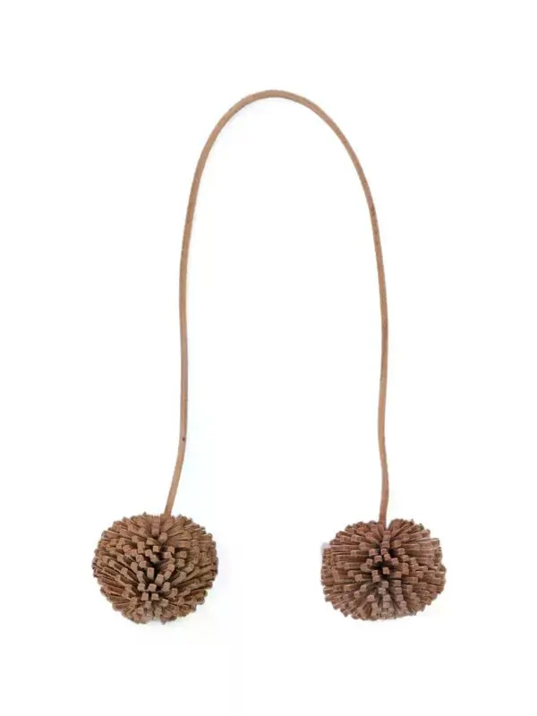 Dragon Diffusion Leather Pom-pom Charm - Neutrals
