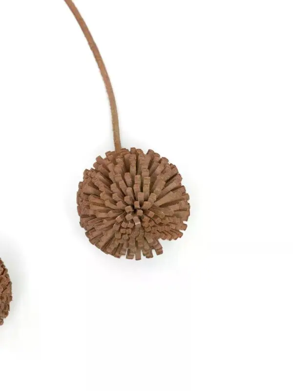 Dragon Diffusion Leather Pom-pom Charm - Neutrals