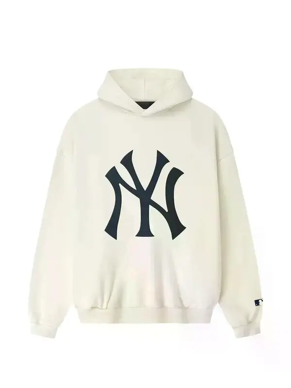 Fear Of God X New York Yankees Logo-print Hoodie - Neutrals