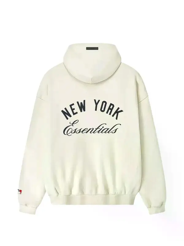 Fear Of God X New York Yankees Logo-print Hoodie - Neutrals
