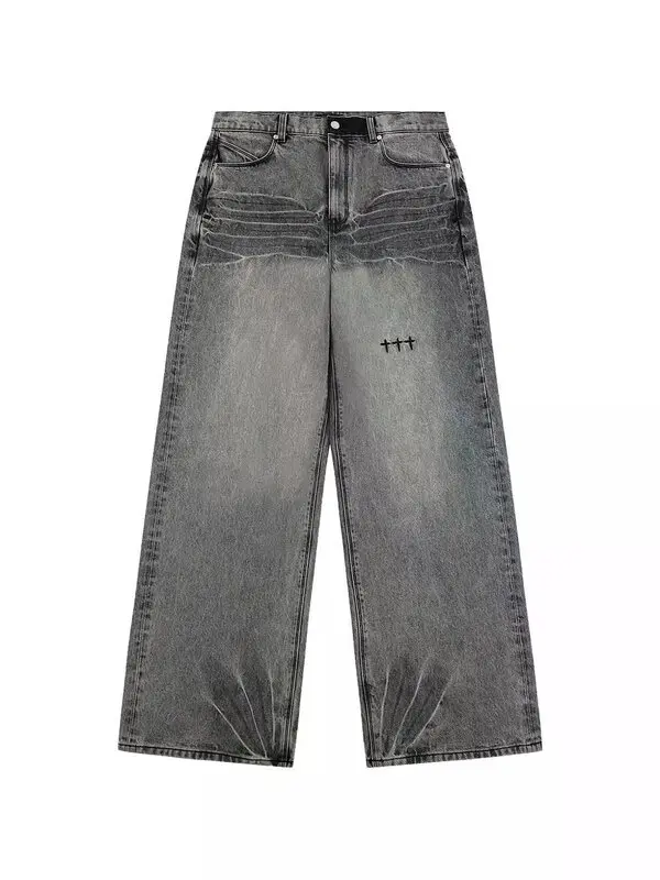 RtA Franco Wide-leg Jeans - Grey