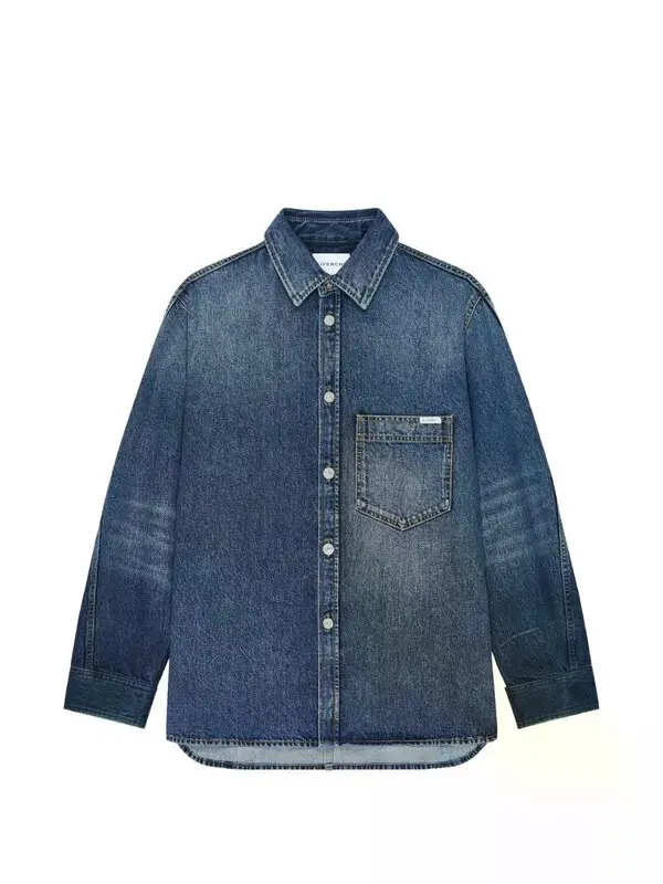 Givenchy Couture Seam Shirt In Denim - Blue