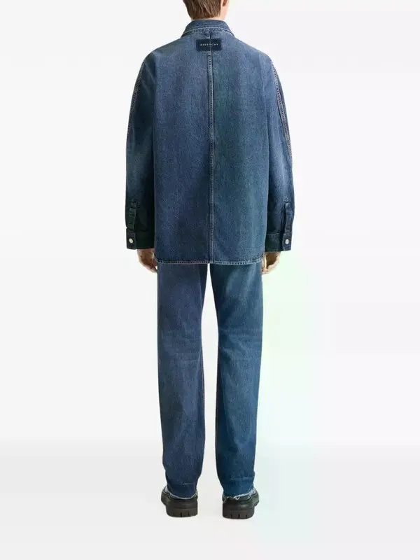 Givenchy Couture Seam Shirt In Denim - Blue
