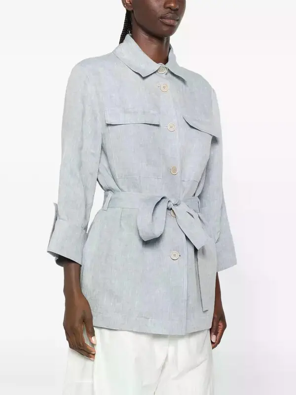 Peserico Belted Button-up Overshirt