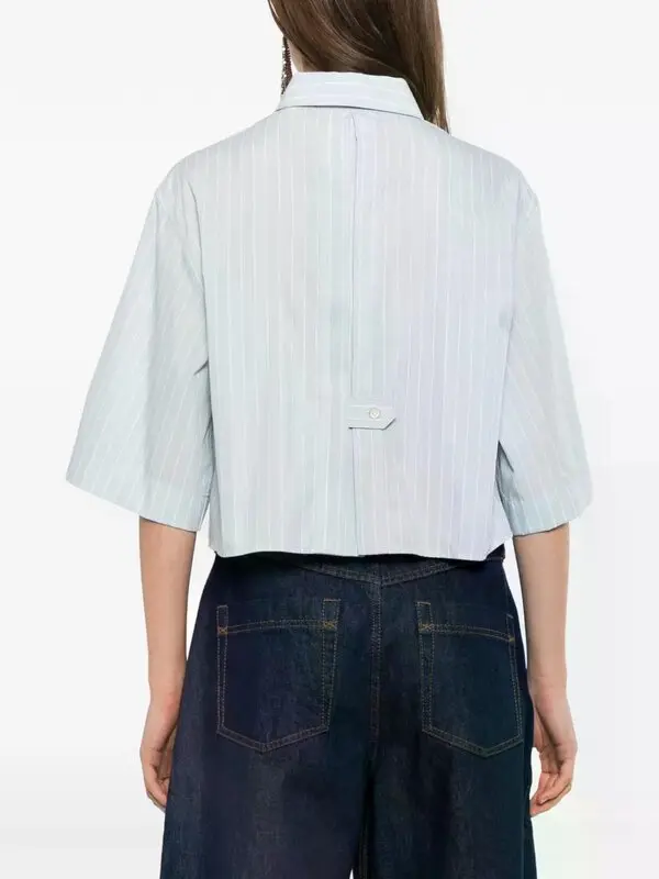 Helmut Lang Striped Long Sleeve Shirt - Blue