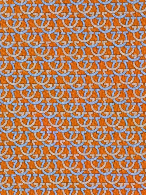 FERRAGAMO Gancini Links Print Silk Tie