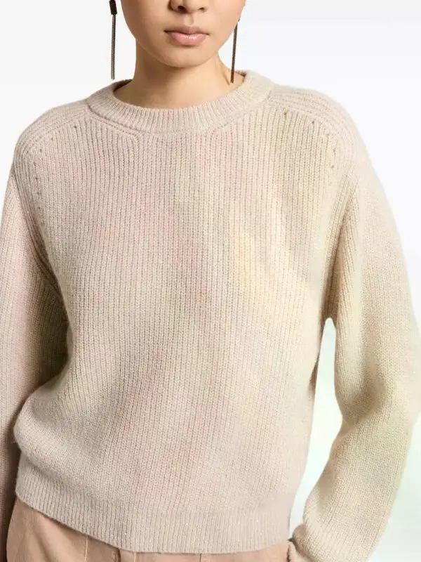 Peserico Ribbed Knit Raglan Sleeve Jumper