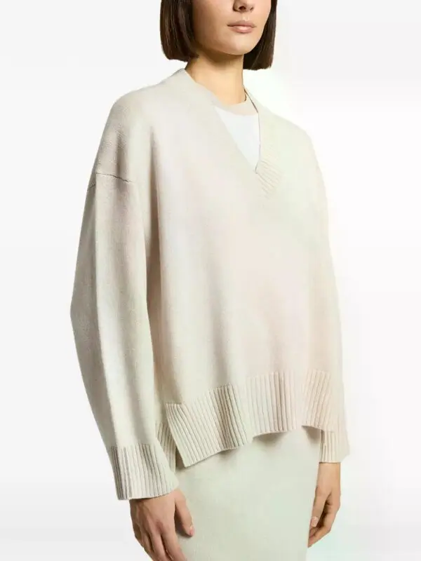 Peserico Ribbed-knit V-neck Sweater