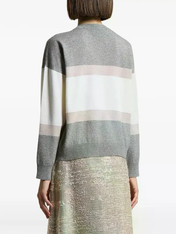 Peserico Striped Crew-neck Sweater