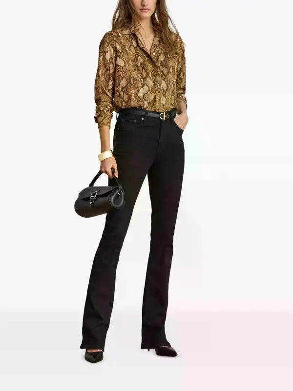 Ralph Lauren Python-print Georgette Shirt
