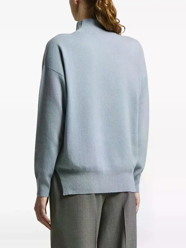 Peserico Ribbed Knit High Neck Jumper