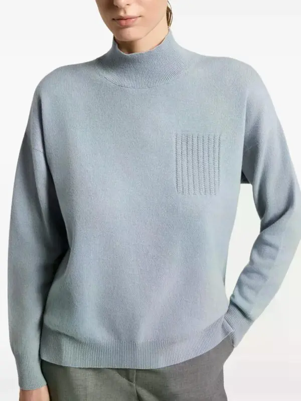 Peserico Ribbed Knit High Neck Jumper