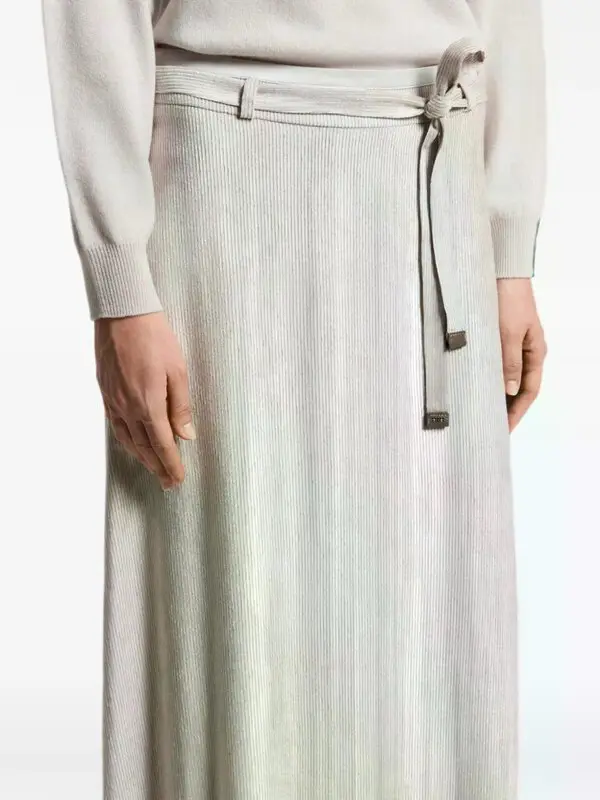Peserico Ribbed-knit Midi Skirt