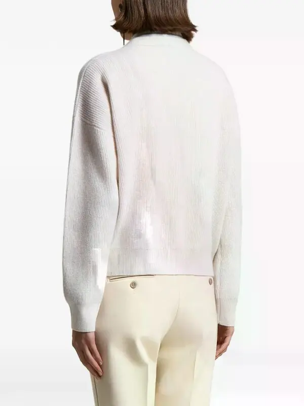 Peserico Ribbed-knit Drop-shoulder Cardigan