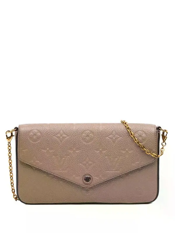 LOUIS VUITTON 2020 Monogram Empreinte Pochette Felicie Crossbody Bag - Neutrals